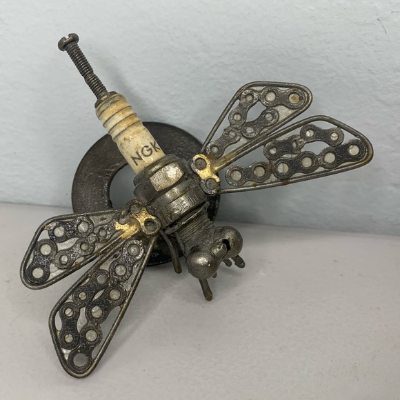 Other | Spark Plug Ngk Miniatures Dragonfly Insect Sculpture Rare Retro ...